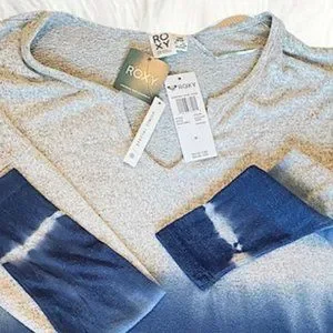 Roxy | Tops | Roxy Super Soft Staying True Crew Dip Dye Long Sleeve Pj ...